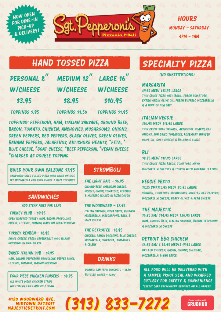 Sgt Pepperoni's - Majestic Detroit